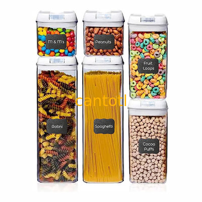 BPA-Free Eco-Friendly 6 Piece Set Airtight Organizers Food Storage Containers for Kitchen Organization