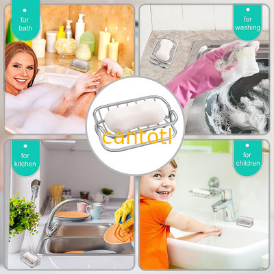 Rust Proof Draining Bar Soap Dish Stainless Steel Shower Soap Holder for Shower Bathroom Kitchen Sink