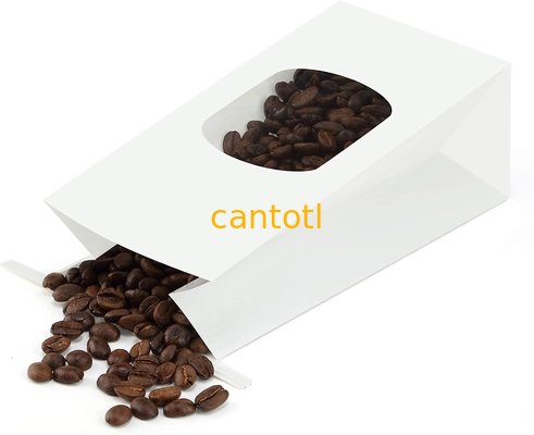 Bakery Bags with Window Kraft Paper Bags Tin Tie Tab Lock Bags Window Bags Cookie Bags Coffee Bags Treat Bags