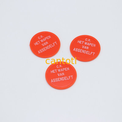 Custom Printing Engraved Embossed logo Plastic Token Coins