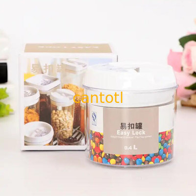 Customized Reusable Round Canister Type Dry Plastic Food Storage Containers