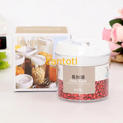Customized Reusable Round Canister Type Dry Plastic Food Storage Containers
