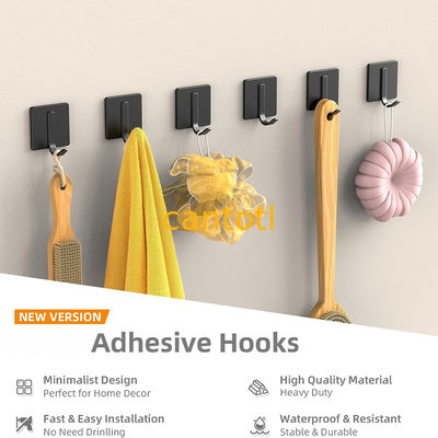 Multi-function Stable Improved Shower Hooks Adhesive Hooks for Kitchen, Bathroom and Bedroom