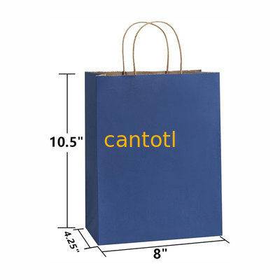 Recycled Eco-friendly Gift Bags Kraft Paper Bags with Handle