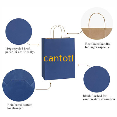 Recycled Eco-friendly Gift Bags Kraft Paper Bags with Handle
