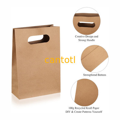 Brown Paper Gift Bags Birthday Party Favor Bags Gift Wrap Bags Kraft Paper Bags with Handle
