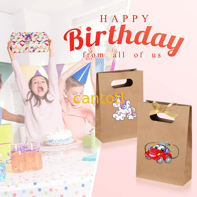 Brown Paper Gift Bags Birthday Party Favor Bags Gift Wrap Bags Kraft Paper Bags with Handle