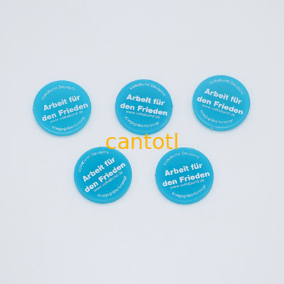 Customized Emboss Printing Sticker Logo Plastic Token Coins for Souvenir and Activity