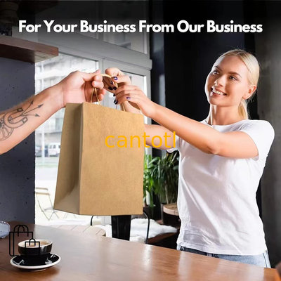 100% Recyclable Premium Quality Kraft Paper Bags with Handle