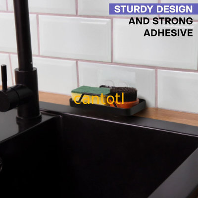 Drill Free Bar Soap Dish Adhesive Soap Holder for Shower Wall