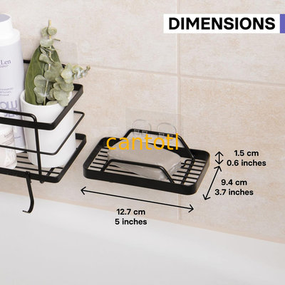 Drill Free Bar Soap Dish Adhesive Soap Holder for Shower Wall