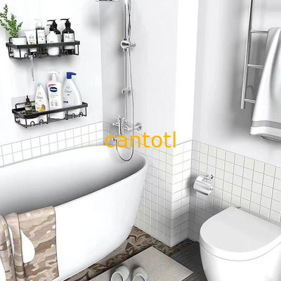 Home Farmhouse Wall Inside Organization and Storage Decor Accessories Shower Caddy Shelf Organizer Rack