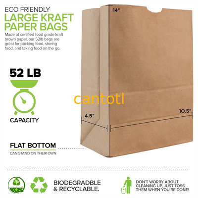 Large Paper Bags Kraft Brown Paper Grocery Bags for Grocery Shopping