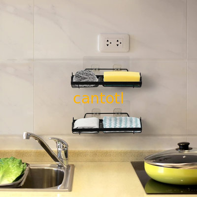 Rustproof and Fast Draining 2 Pack Shower Soap Holder with Hooks for Kitchen and Bathroom