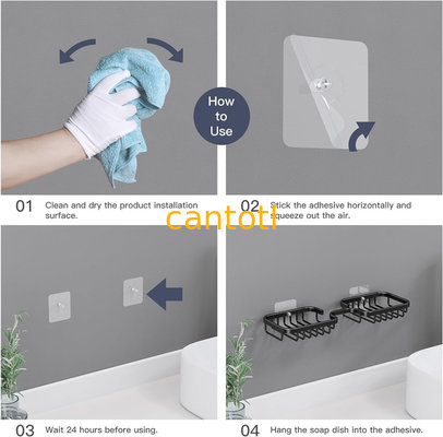 Wall Mounted Rust Proof Metal Self Draining Soap Tray Soap Dish for Shower