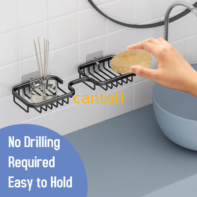 Wall Mounted Rust Proof Metal Self Draining Soap Tray Soap Dish for Shower