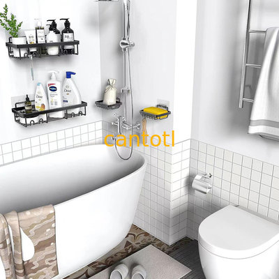 4PK Drain Quickly Rust Resistant Corner Shelf Shower Caddy for Kitchen and Bathroom