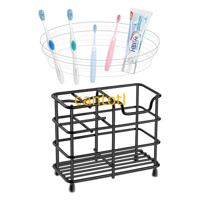 Small 5 Slots Stainless Steel Exquisite Welding Bathroom Accessories Organizer Toothbrush Holder for Small Spaces