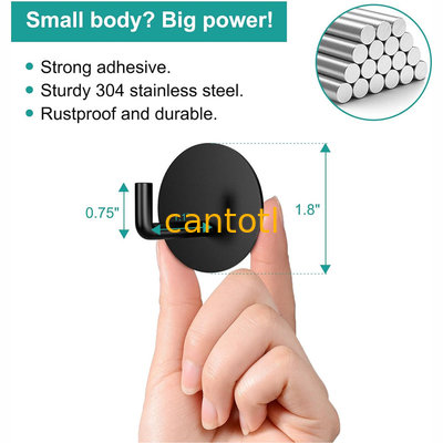 Sturdy Stainless Steel Strong Adhesive Heavy Duty Waterproof Shower Hook Adhesive Wall Hooks
