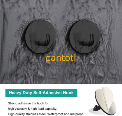 Sturdy Stainless Steel Strong Adhesive Heavy Duty Waterproof Shower Hook Adhesive Wall Hooks