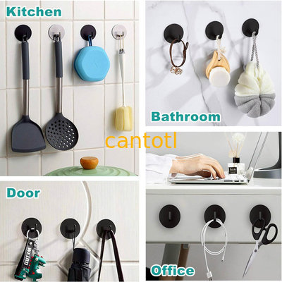 Sturdy Stainless Steel Strong Adhesive Heavy Duty Waterproof Shower Hook Adhesive Wall Hooks