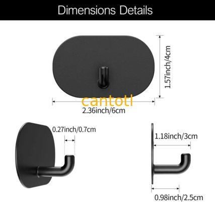 Rust-Proof Adhesive Hooks Heavy Duty Stick On Wall Hooks Stainless Steel Kitchen Bathroom Hooks