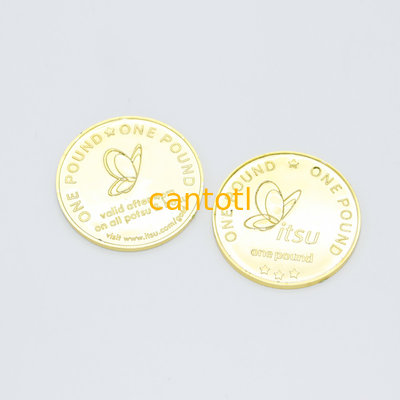 Logo Custom Color Printed Plastic Game Coins Tokens Plastic Trolly Coins