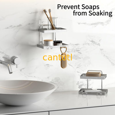Multi-purpose Usage Drain Faster  Stainless Steel Soap Dish f for Bathroom and Kitchen