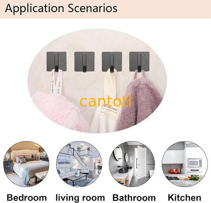 Stable and Durable Adhesive Hooks Stainless Steel Wall Hooks Stick on Hooks