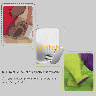 Convenient and Durable Adhesive Hooks for Bathroom Kitchen and Bedroom