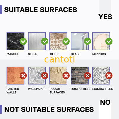 Scratch Resistant Stainless Steel Multifunctional Hooks Adhesive Shower Organizer for Kitchen and Bathroom
