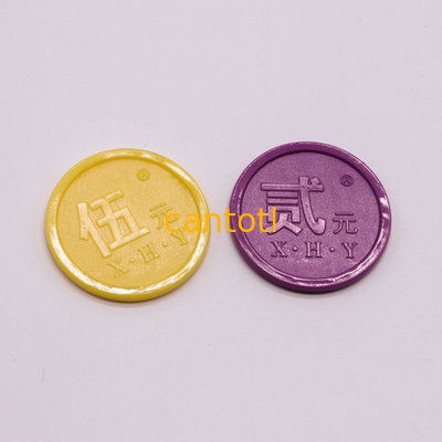 Eco-friendly Durable Embossed Plastic Chips Plastic Token Coins for Awards and Sports