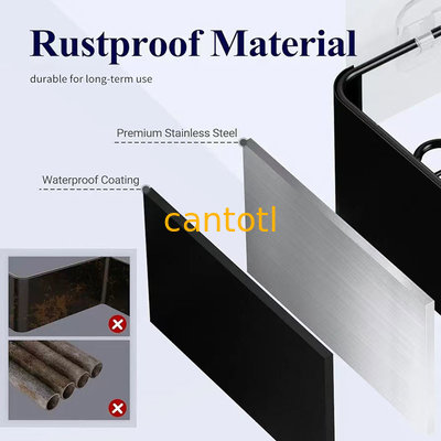 Drill-Free Rustproof Adhesive Shower Organizer Stainless Steel Shower Rack for Inside Shower