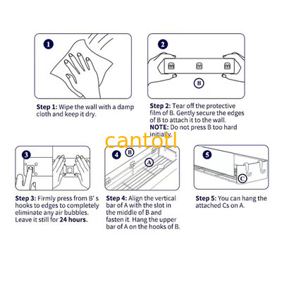 Drill-Free Rustproof Adhesive Shower Organizer Stainless Steel Shower Rack for Inside Shower