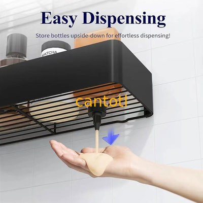Drill-Free Rustproof Adhesive Shower Organizer Stainless Steel Shower Rack for Inside Shower