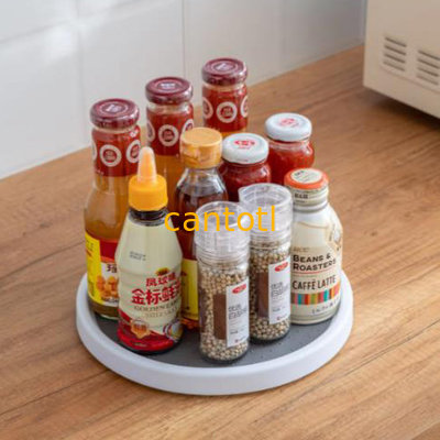 Simple Non-slip Rotating Storage Tray Turntable Lazy Susans Rotating Rack for Bathroom, Kitchen and Living Room