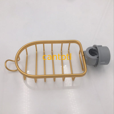 Single Layer Aluminum Shower Storage Basket Soap Basket for Kitchen Bathroom