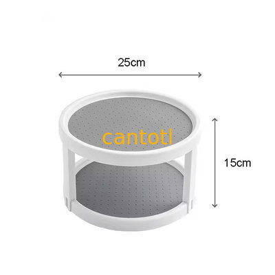 2 Tier Turntable Lazy Susans Rotating Spice Rack Spice Organizer for Smart and Space-Saving Kitchen Storage