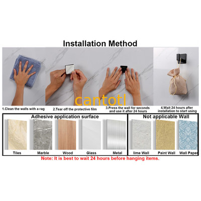 No Drilling Waterproof Moisture-proof Self-adhesive Clothes Hooks Adhesive Towel Hooks