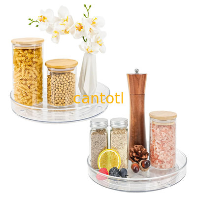 Smooth Rotating Modern Kitchen Plastic Lazy Susan Storage Holders Spice Rack