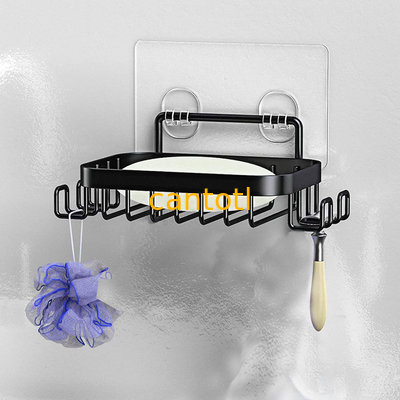 Rustproof Stainless Steel Bar Soap Holder Soap Dish Holder with Hooks for Bathroom and Kitchen