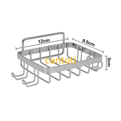 Wall Mounted Draining Soap Razor Saver Shower Wall Soap Dish Holder for Bathroom Tile