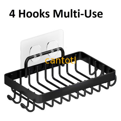 Wall Mounted Draining Soap Razor Saver Shower Wall Soap Dish Holder for Bathroom Tile