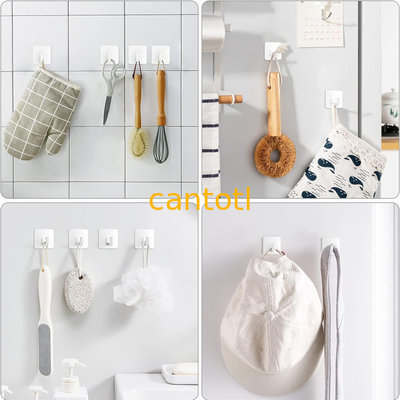 No Drilling Wall Mounted Stainless Steel Sticky Hangers Wall Hooks Adhesive Hooks