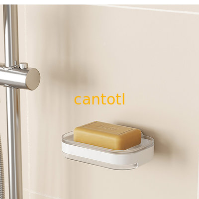 No Drilling Strong Adhesive Plastic Shower Caddy Soap Holder for Bathroom and Kitchen