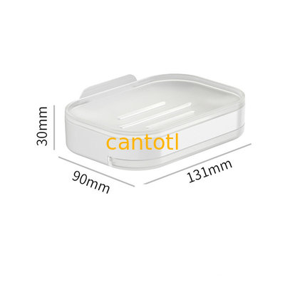 No Drilling Strong Adhesive Plastic Shower Caddy Soap Holder for Bathroom and Kitchen
