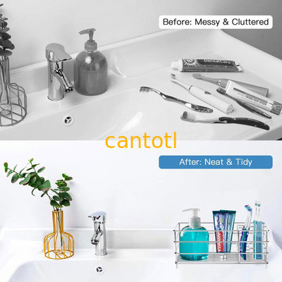 Durable Rust and Slip Resistant Toothbrush Holder Bathroom Accessories Organizer with 7 Slots
