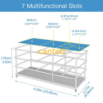 Durable Rust and Slip Resistant Toothbrush Holder Bathroom Accessories Organizer with 7 Slots