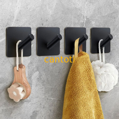 Non-Punching Heavy Duty Stainless Steel Sticky Hangers Wall Hooks Adhesive Hooks