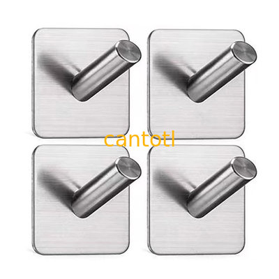Non-Punching Heavy Duty Stainless Steel Sticky Hangers Wall Hooks Adhesive Hooks